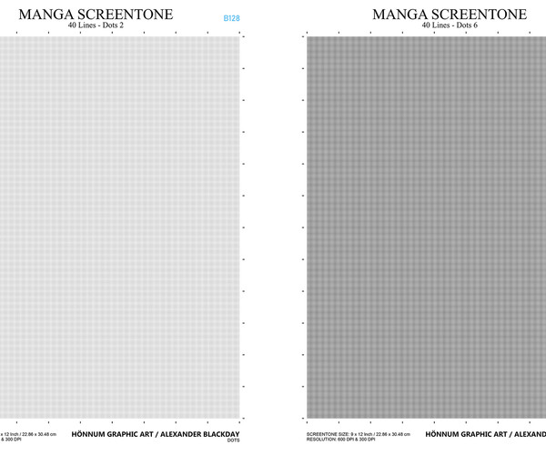 ArtStation - Manga Screentones / Dots No. 8 / 40 Lines | Artworks