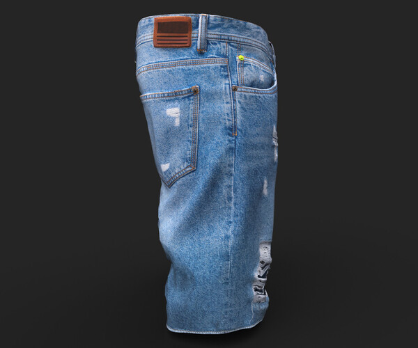 ArtStation - Ripped Denim Shorts - Streetwear Fashion | Game Assets