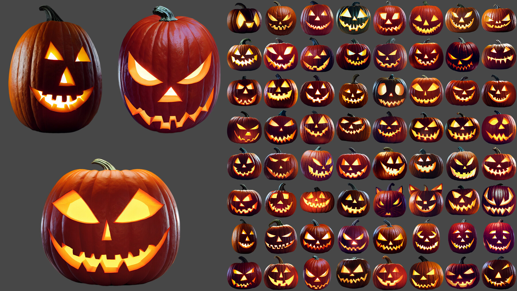 Artstation 64 Jack O Lanterns Game Assets