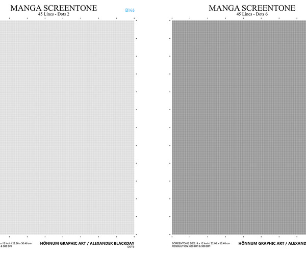 ArtStation - Manga Screentones / Dots No. 9 / 45 Lines | Artworks