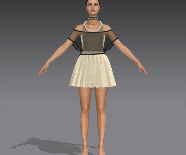 Artstation 3d Female Outfit In Marvelous Designer Clo3d Game Assets