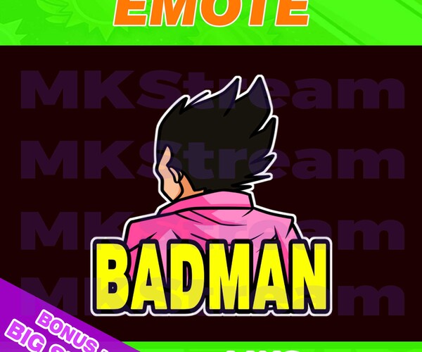 ArtStation - Twitch emotes vegeta pink badman | Artworks