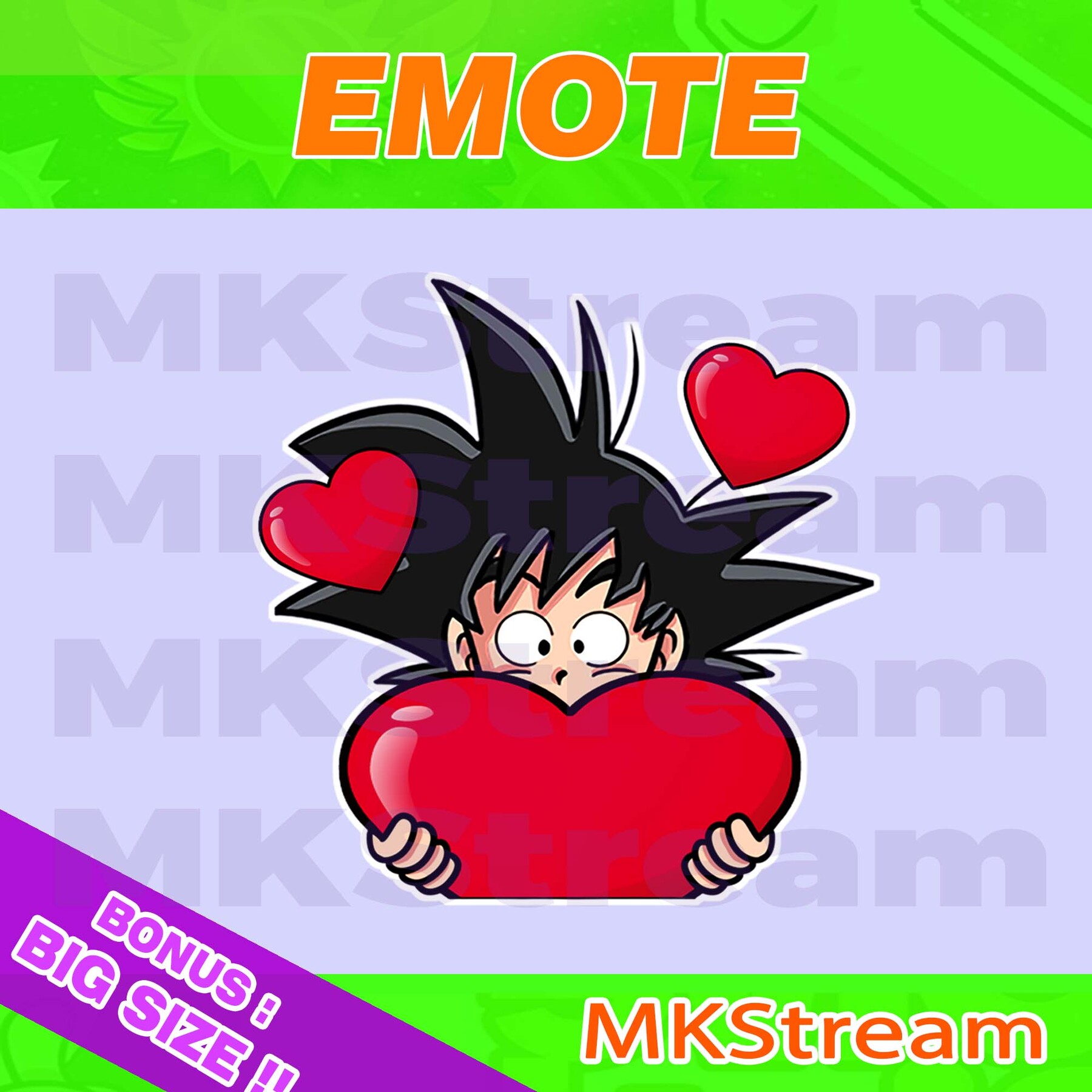 ArtStation - Twitch emotes kid goku love | Artworks