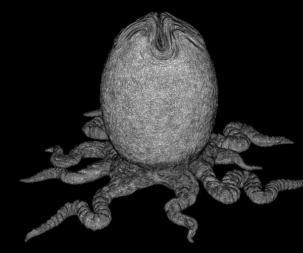 ArtStation - 3D PRINTABLE ALIEN EGG OVOMORPH 1979 WITH ROOTS AND FLAT ...