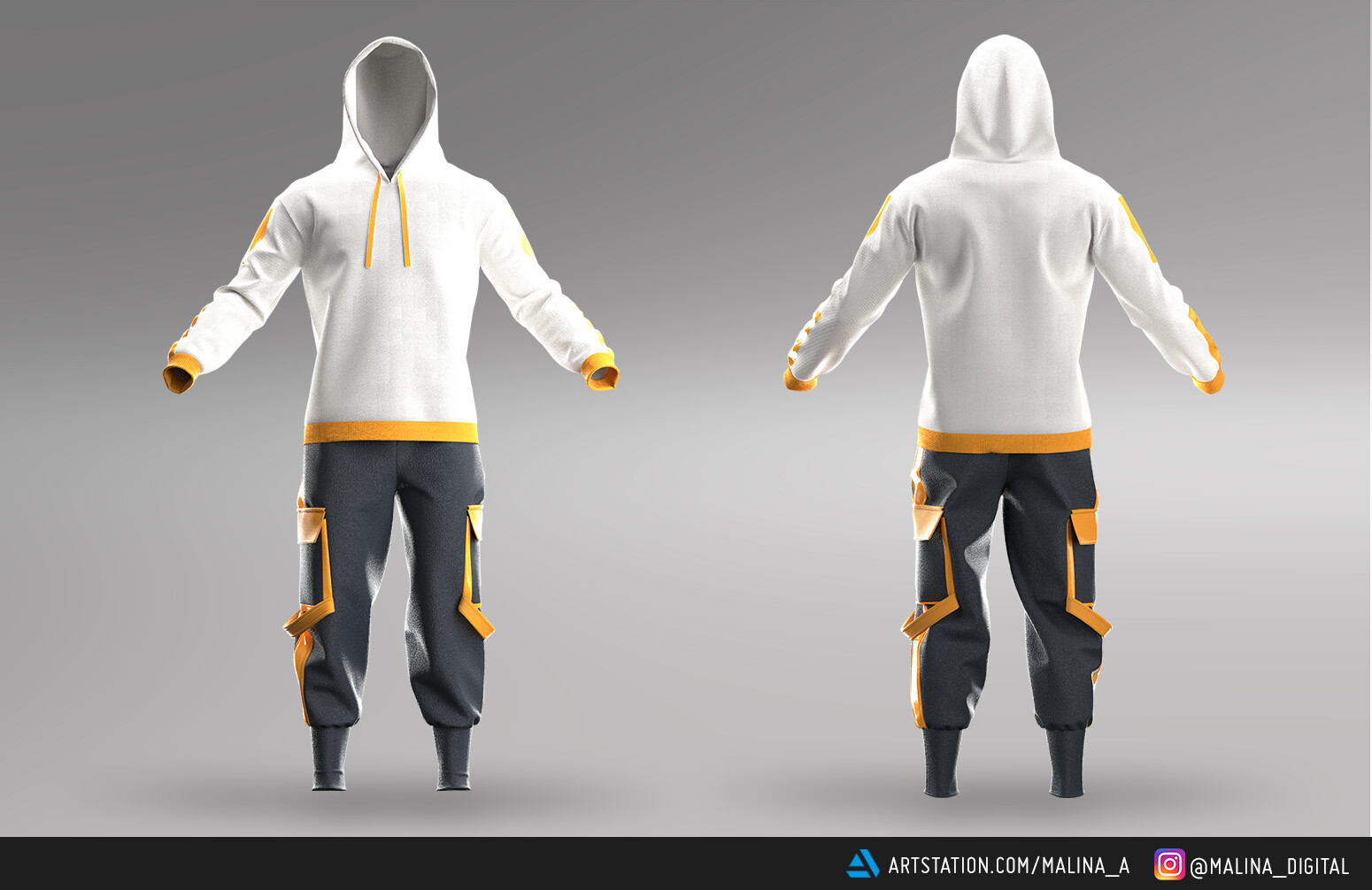 ArtStation - Men's outfit_026. Marvelous designer/Clo + OBJ + Blend ...