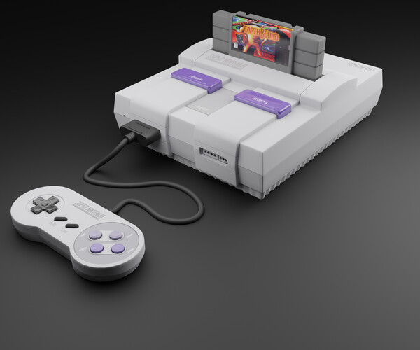 ArtStation - 3D SNES Super Nintendo Entertainment System US | Resources