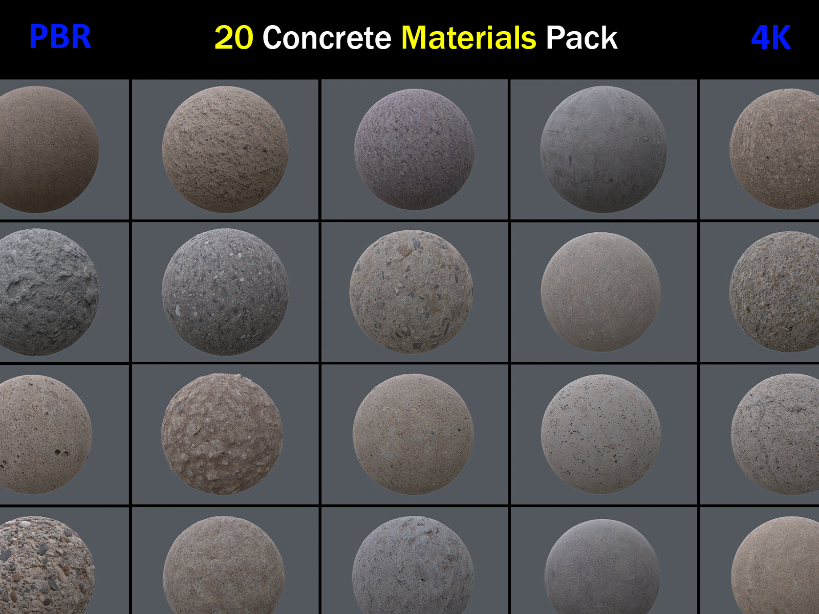 ArtStation - 20 Concrete Materials Pack | Resources