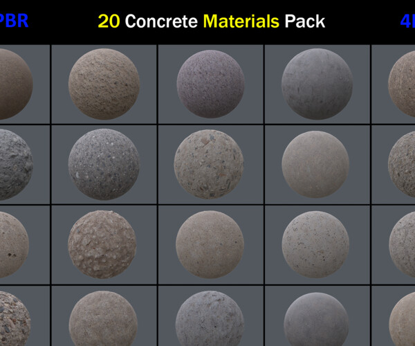 ArtStation - 20 Concrete Materials Pack | Resources