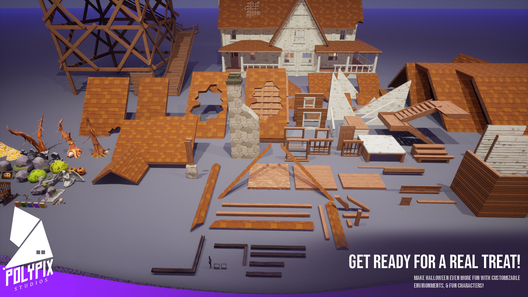 ArtStation - Stylized Haunted House | Game Assets