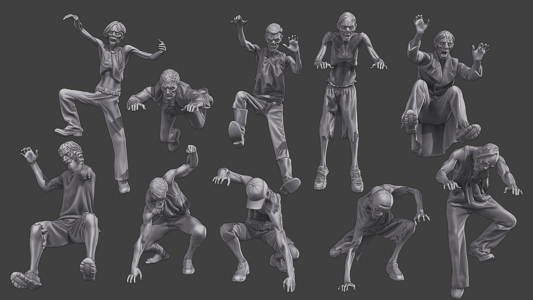 ArtStation - Casual Zombie CZ3 Pack 1 | Resources