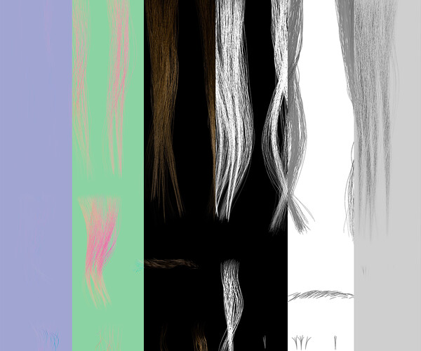 ArtStation - HairCards Textures for Realtime Hair | Resources