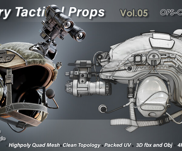 ArtStation - Military Props Vol.05/ OPS-Core Helmet | Game Assets
