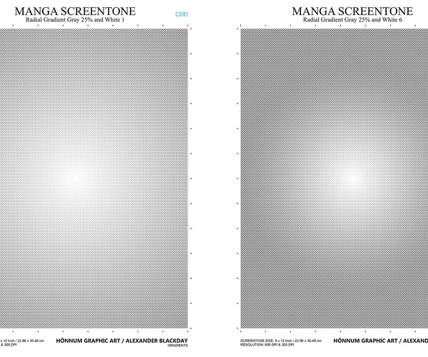 ArtStation - Manga Screentones / Gradients No. 9 / Radial | Artworks