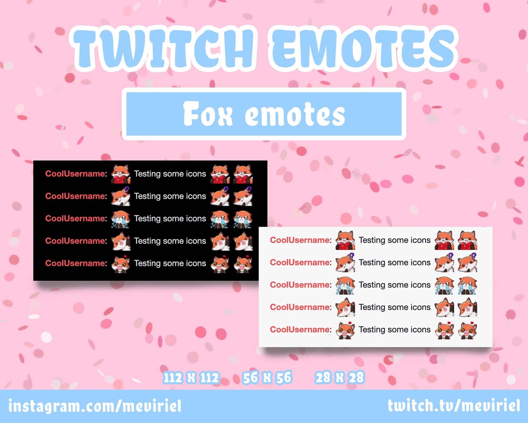 ArtStation - Fox Twitch Emotes pack of 5 | Ready to use | Artworks
