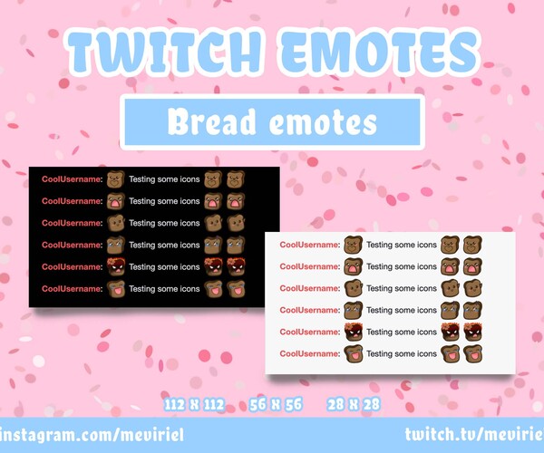 ArtStation - Bread Toast Twitch Emotes pack of 6 | Ready to use | Artworks
