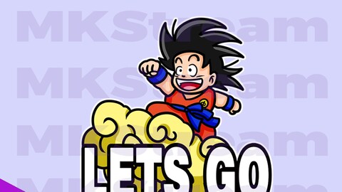 ArtStation - Twitch emotes kid goku lets go | Artworks