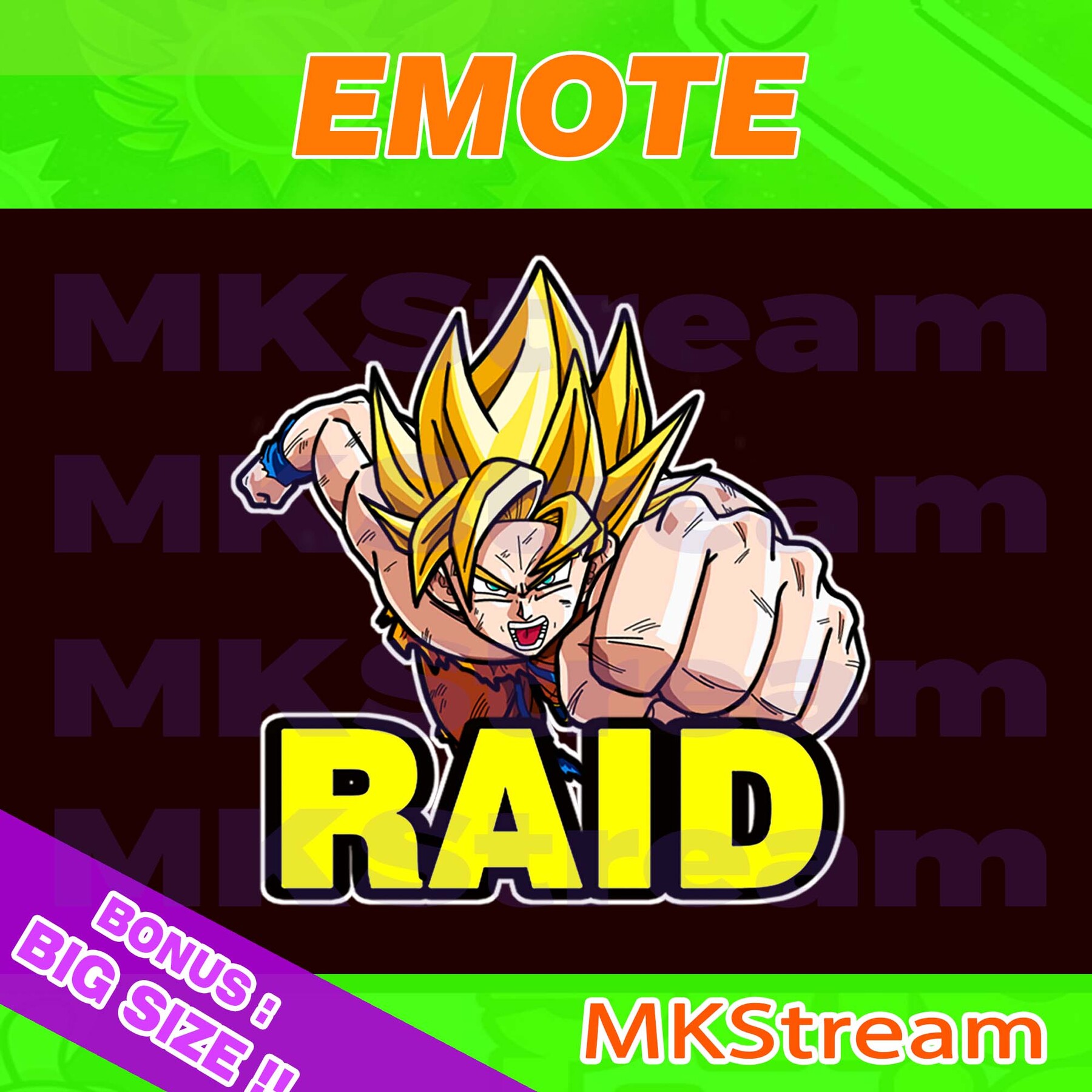 ArtStation - Twitch emotes super saiyan goku raid | Artworks