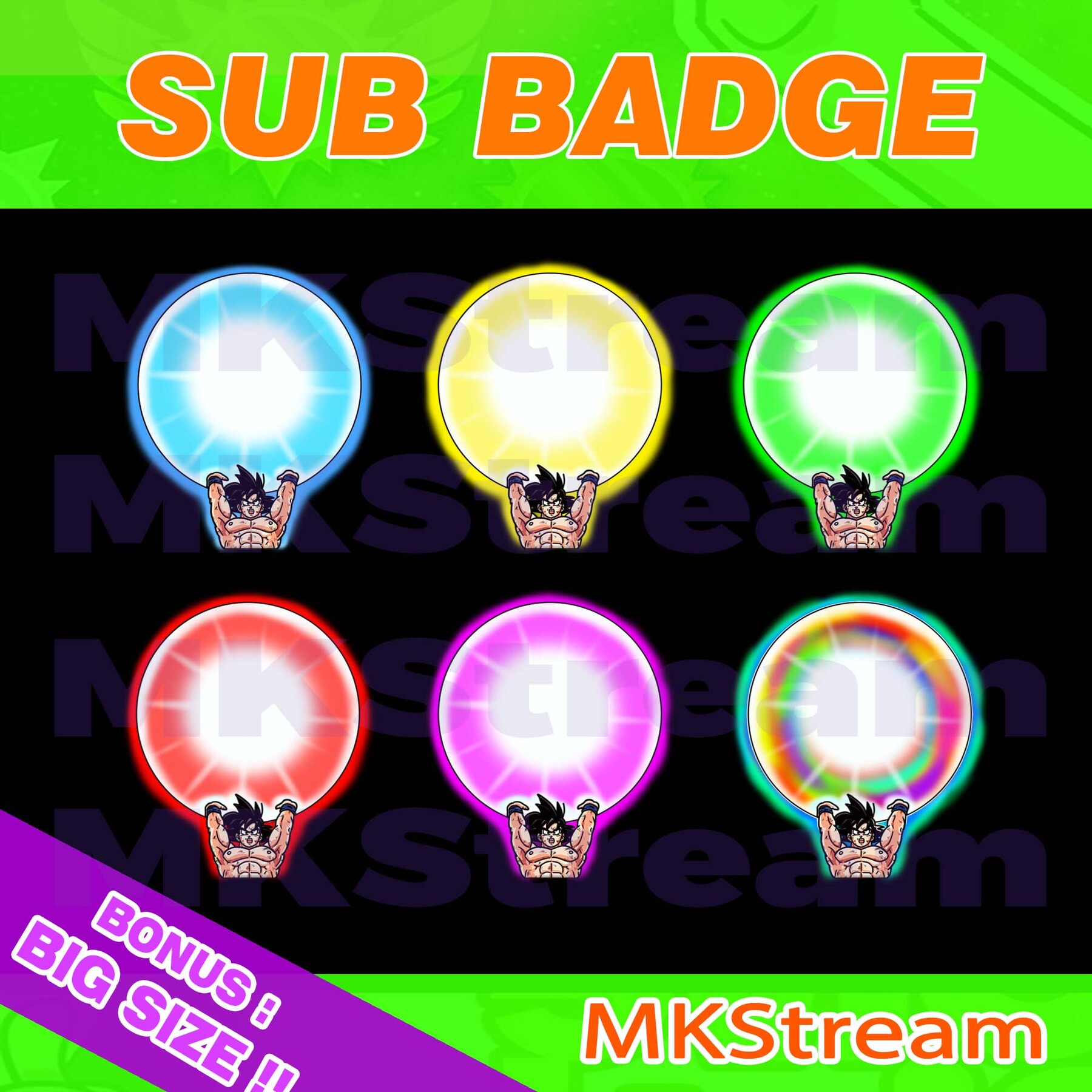 ArtStation - Twitch sub badges goku spirit bomb | Artworks