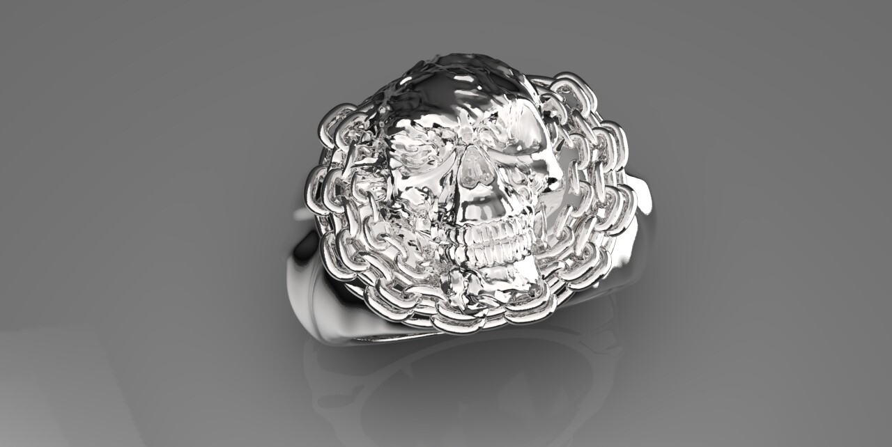 ArtStation - Ghost Rider ring 3D print model | Resources