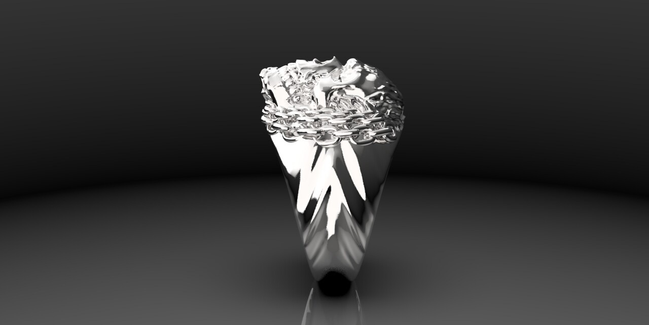 ArtStation - Ghost Rider ring 3D print model | Resources