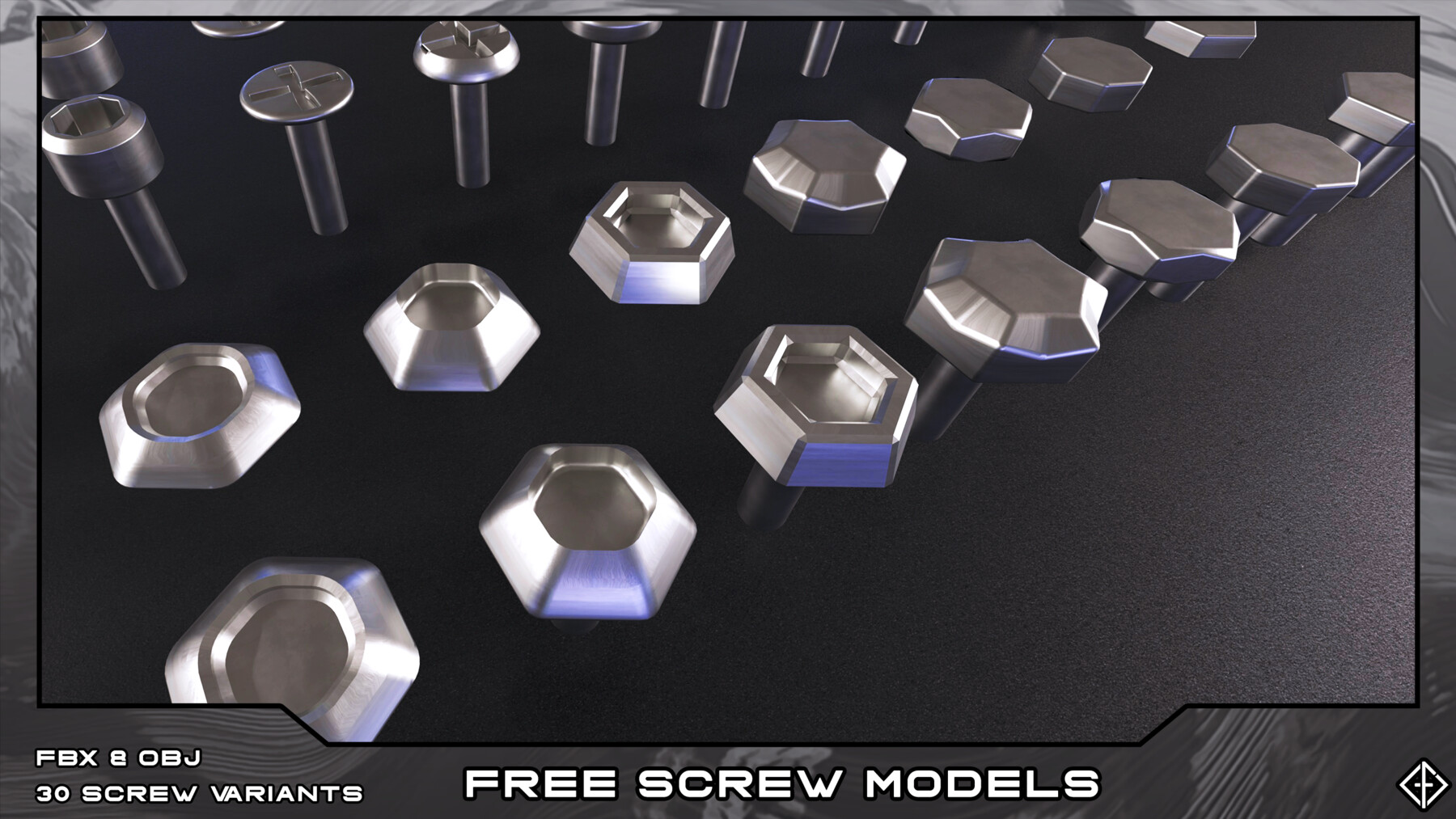 ArtStation - Free Screw Models | Resources