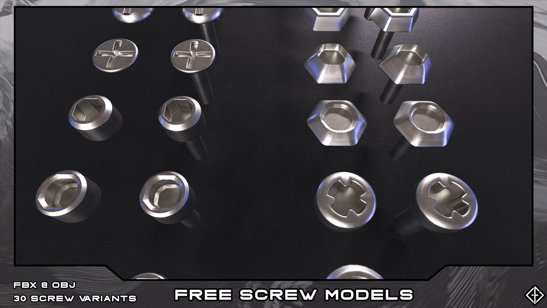 ArtStation - Free Screw Models | Resources