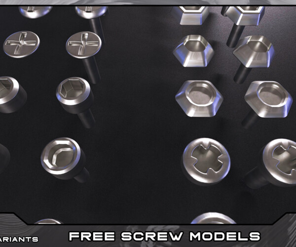 ArtStation - Free Screw Models | Resources