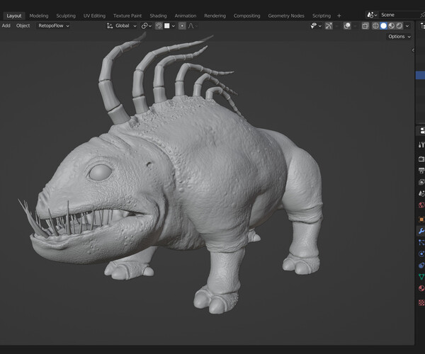 ArtStation - Creature modeling for Games - from a Cube to a full Model Tutorial | Tutorials