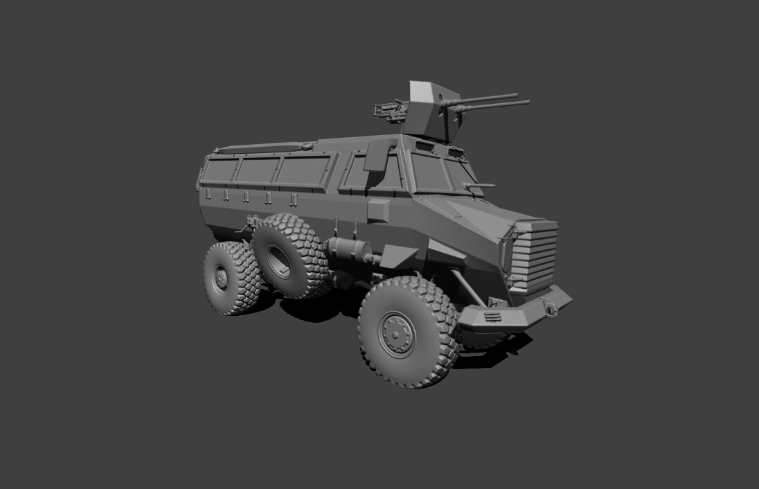 ArtStation - South Africa Police Koevoet Wolf II Vehicle - 3D print ...