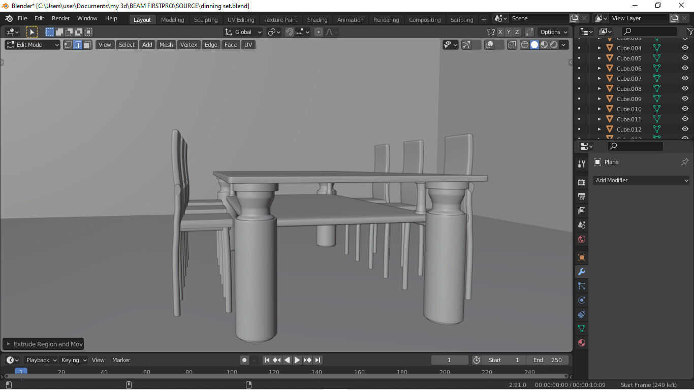 ArtStation - dinning set | Game Assets