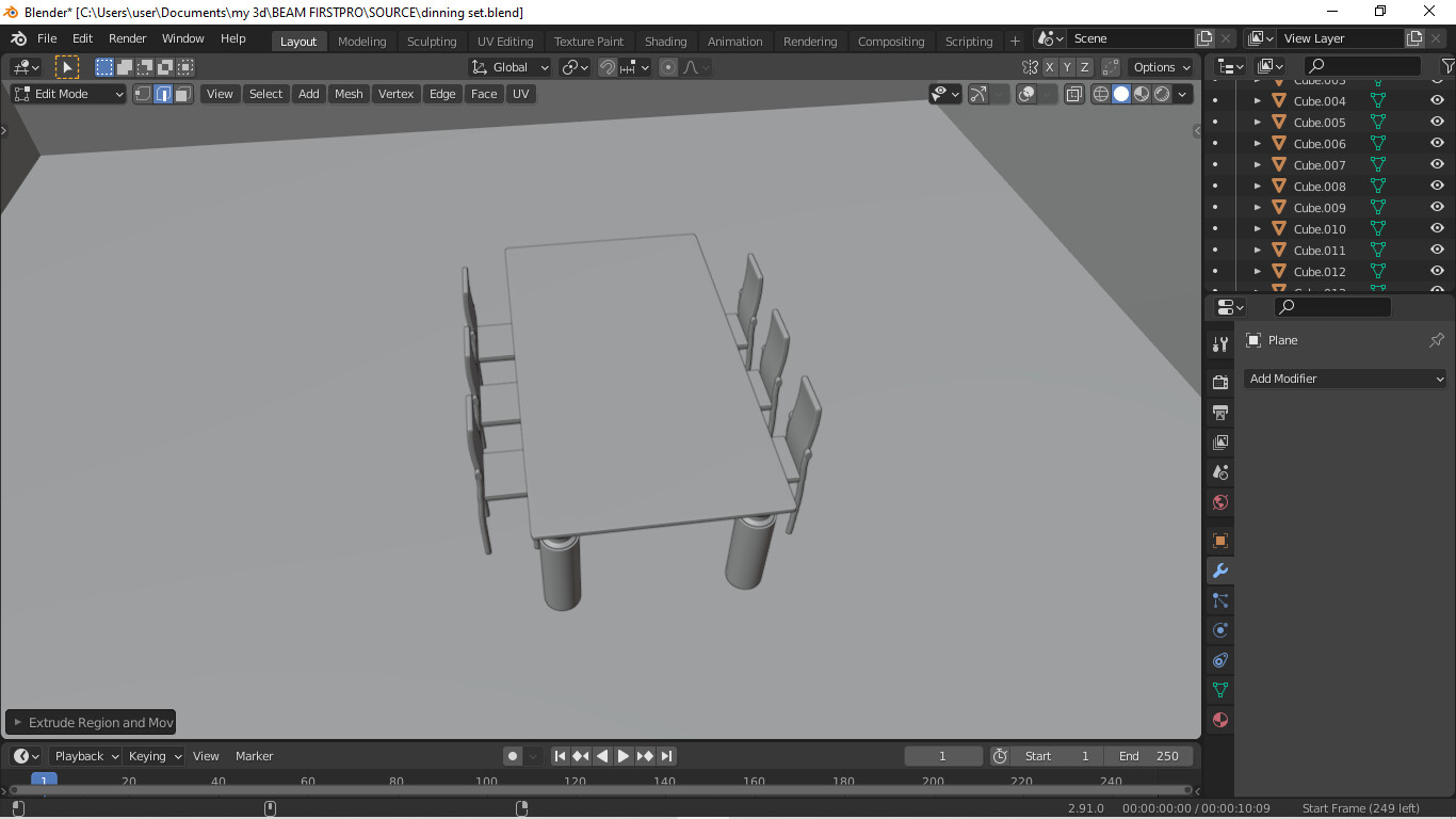 ArtStation - dinning set | Game Assets