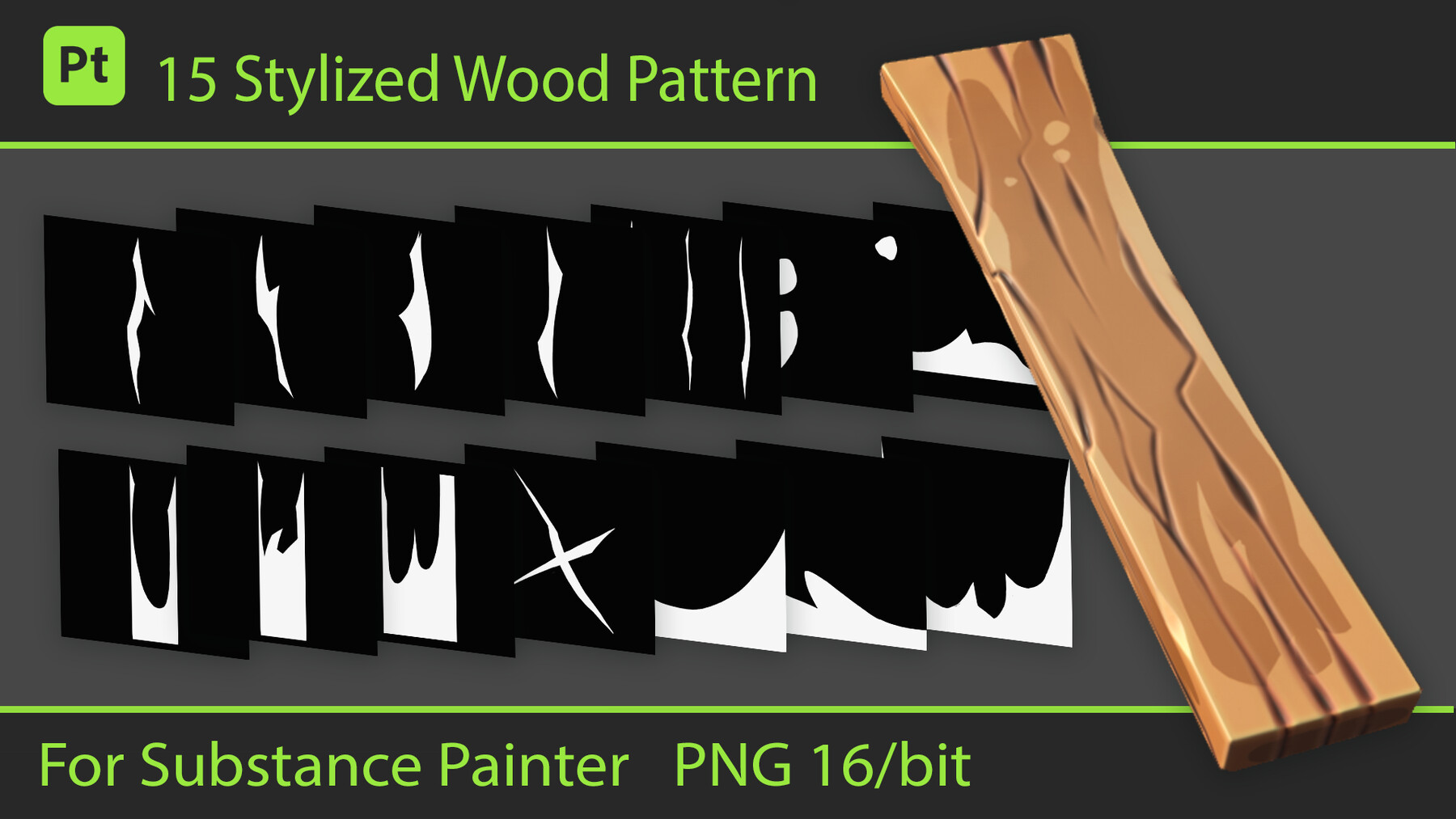 ArtStation - Stylized Wood Pattern | Brushes