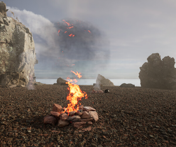 ArtStation - UltraRealistic Fire And Coast UE5 | Game Assets