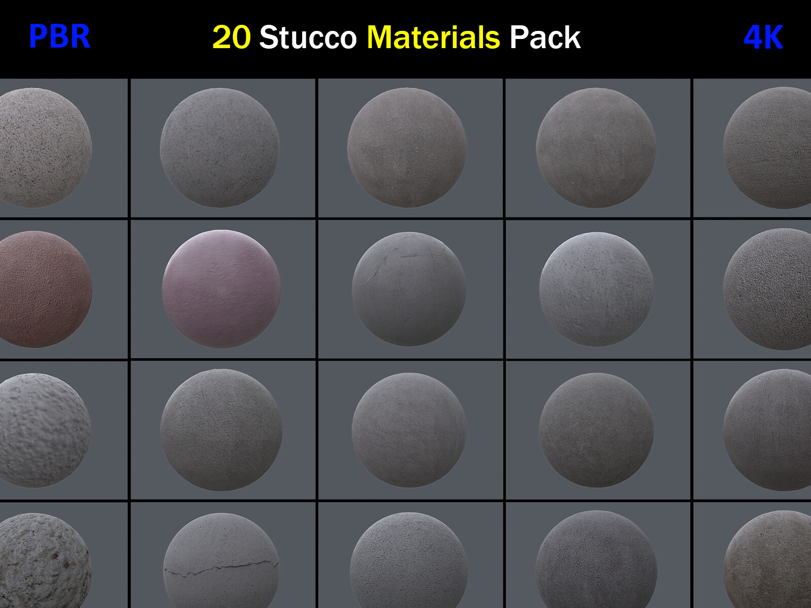 ArtStation - 20 Stucco Materials Pack | Resources