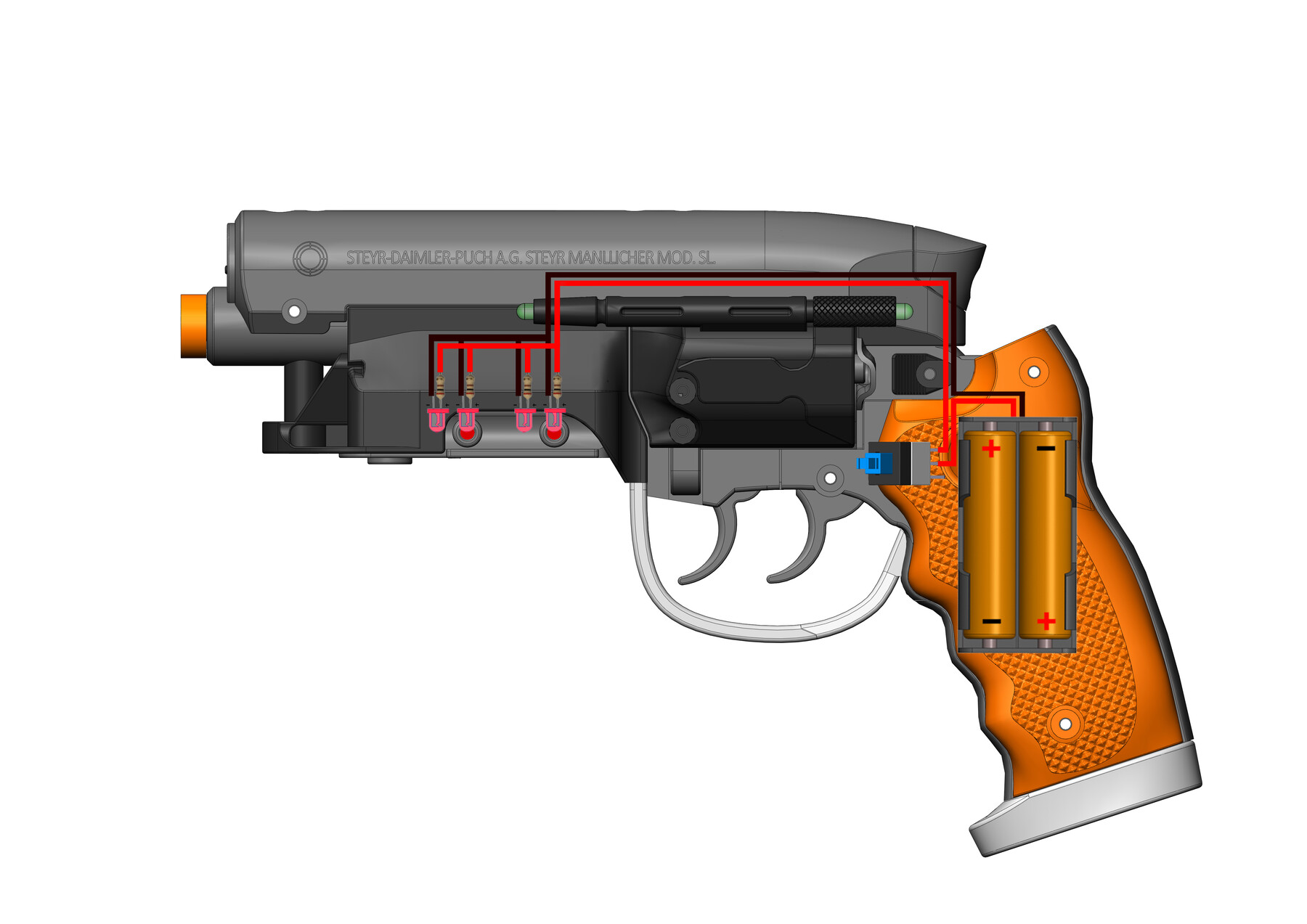 ArtStation - DECKARD'S PISTOL - BLADE RUNNER - PRINTABLE 3D MODEL - STL ...
