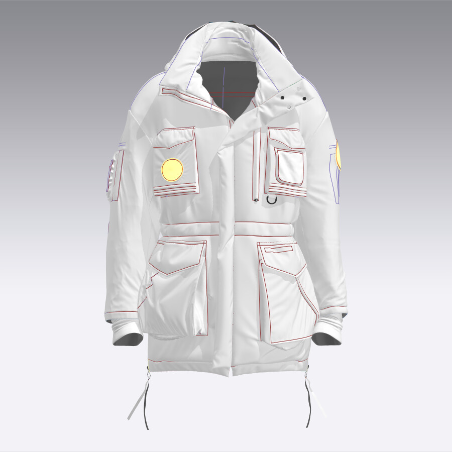 ArtStation - Realistic winter down jacket - free | Game Assets