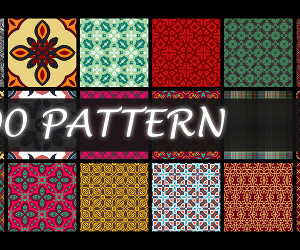 ArtStation - 100 PATTERNS VOL 01 (Paisley, Houndstooth, Polka Dot ...