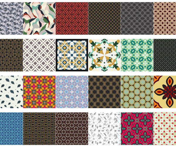 ArtStation - 100 PATTERNS VOL 01 (Paisley, Houndstooth, Polka Dot ...