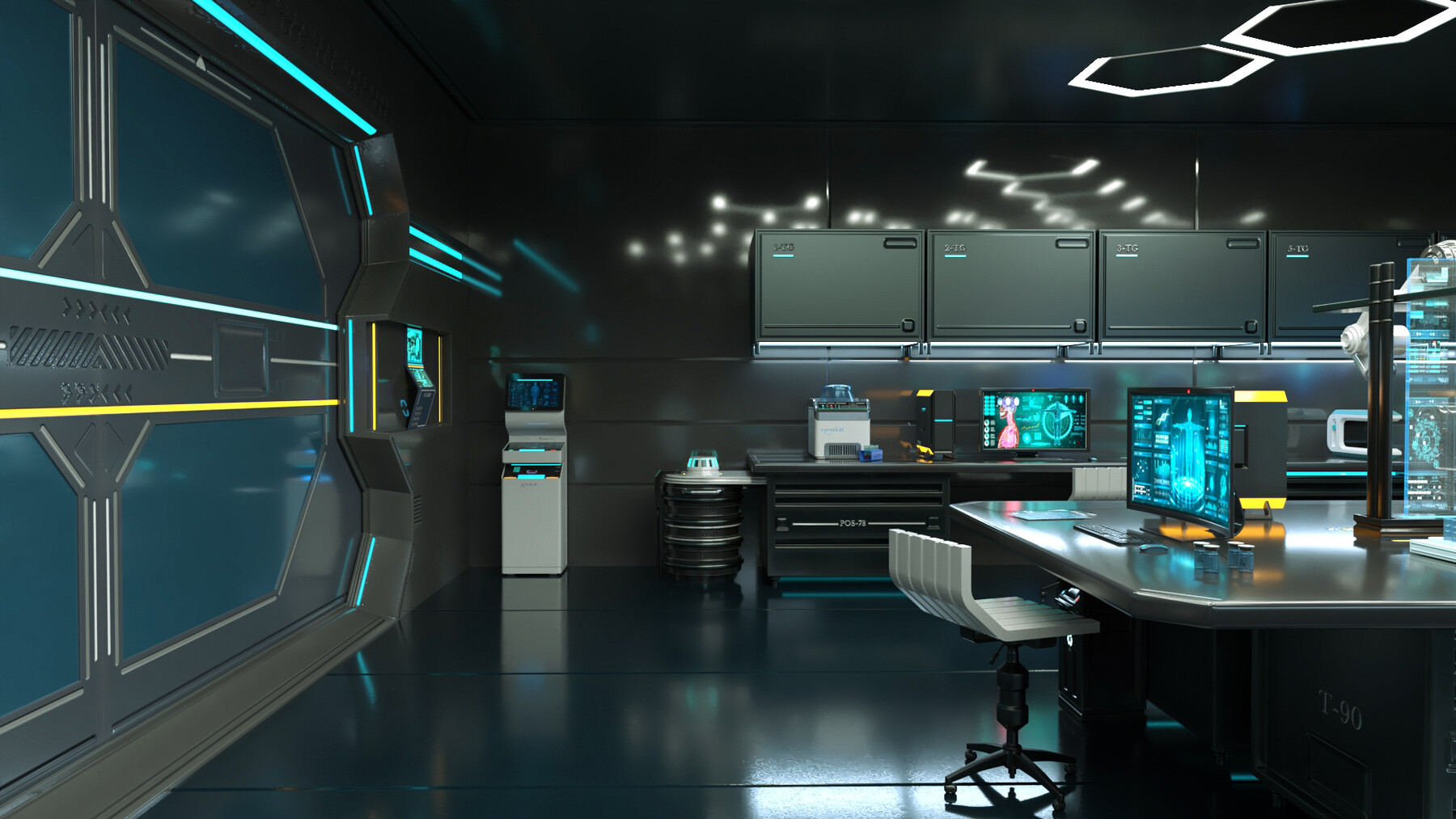 ArtStation - Sci Fi Interior laboratory (modern) - scifi station 3D ...