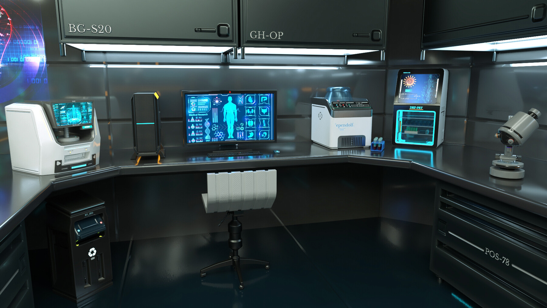 ArtStation - Sci Fi Interior laboratory (modern) - scifi station 3D ...