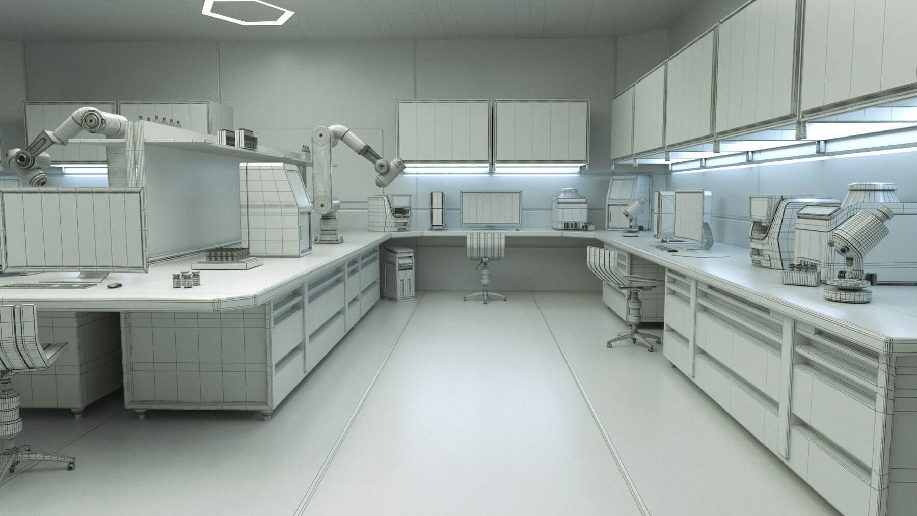 ArtStation - Sci Fi Interior laboratory (modern) - scifi station 3D model | Resources