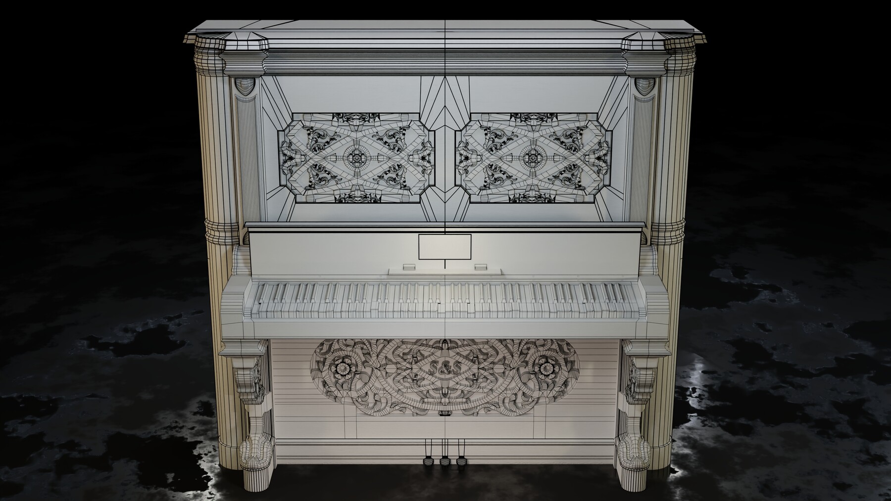 ArtStation - Old Antique Piano | Game Assets