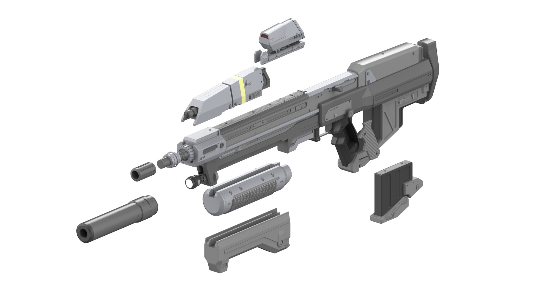ArtStation - MA37 RIFLE - HALO - PRINTABLE 3D MODEL - STL FILES | Resources