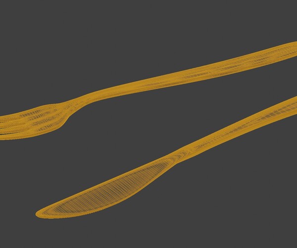 ArtStation - Knife And Fork 3D Model | Game Assets