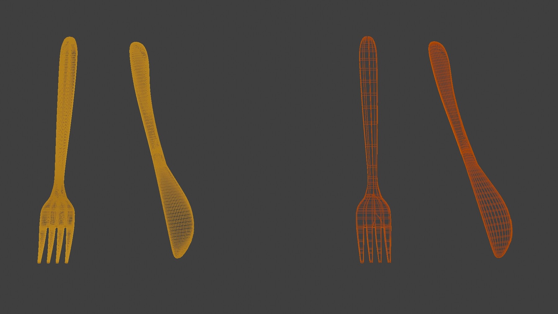 ArtStation - Knife And Fork 3D Model | Game Assets