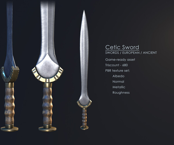 ArtStation - Celtic Sword | Game Assets