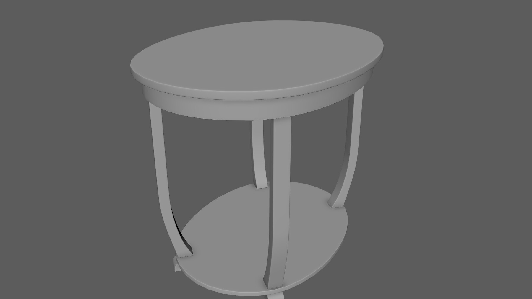 ArtStation - Art Deco British 2-Tier Oval Table in Walnut 1930s | Resources