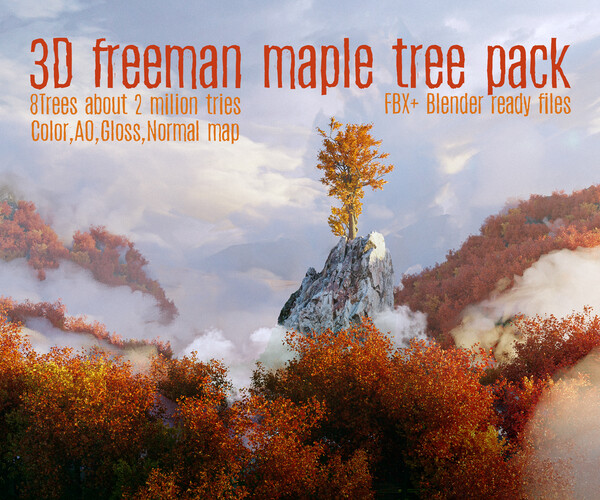 ArtStation - Freeman maple tree pack | Resources