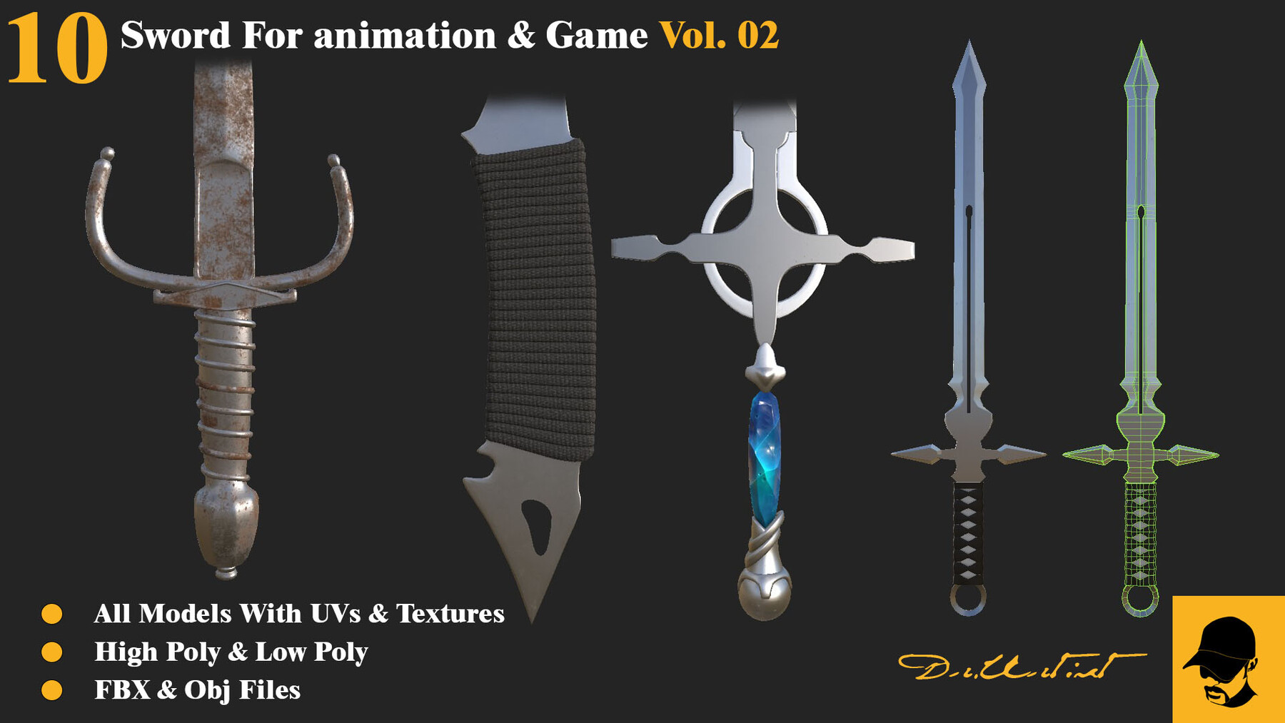 ArtStation - 10 Sword For Animation & Game Vol. 02 | Game Assets