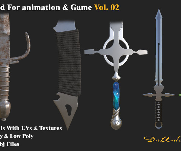 ArtStation - 10 Sword For Animation & Game Vol. 02 | Game Assets